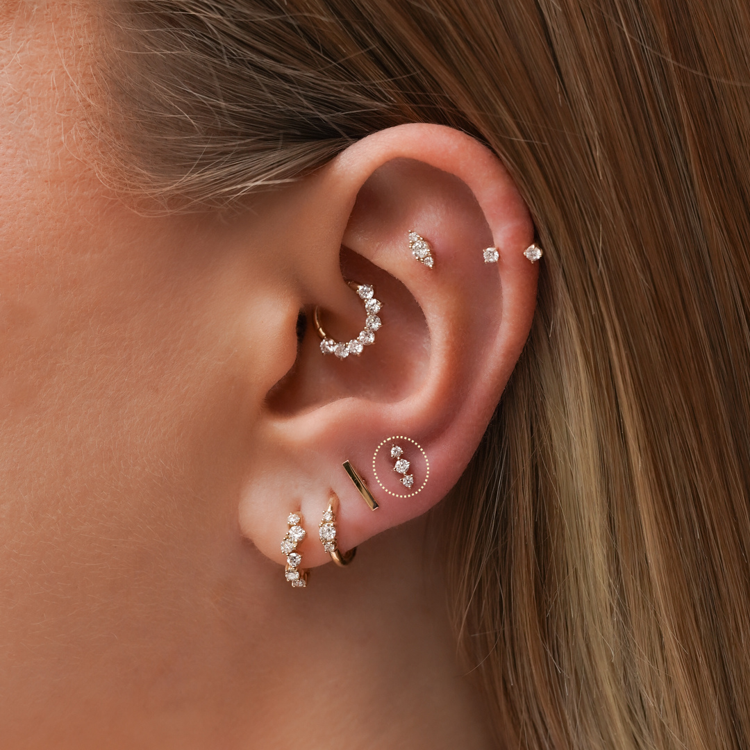 Luxe 14K gouden piercings | Oorpiercings dames – Eline Rosina