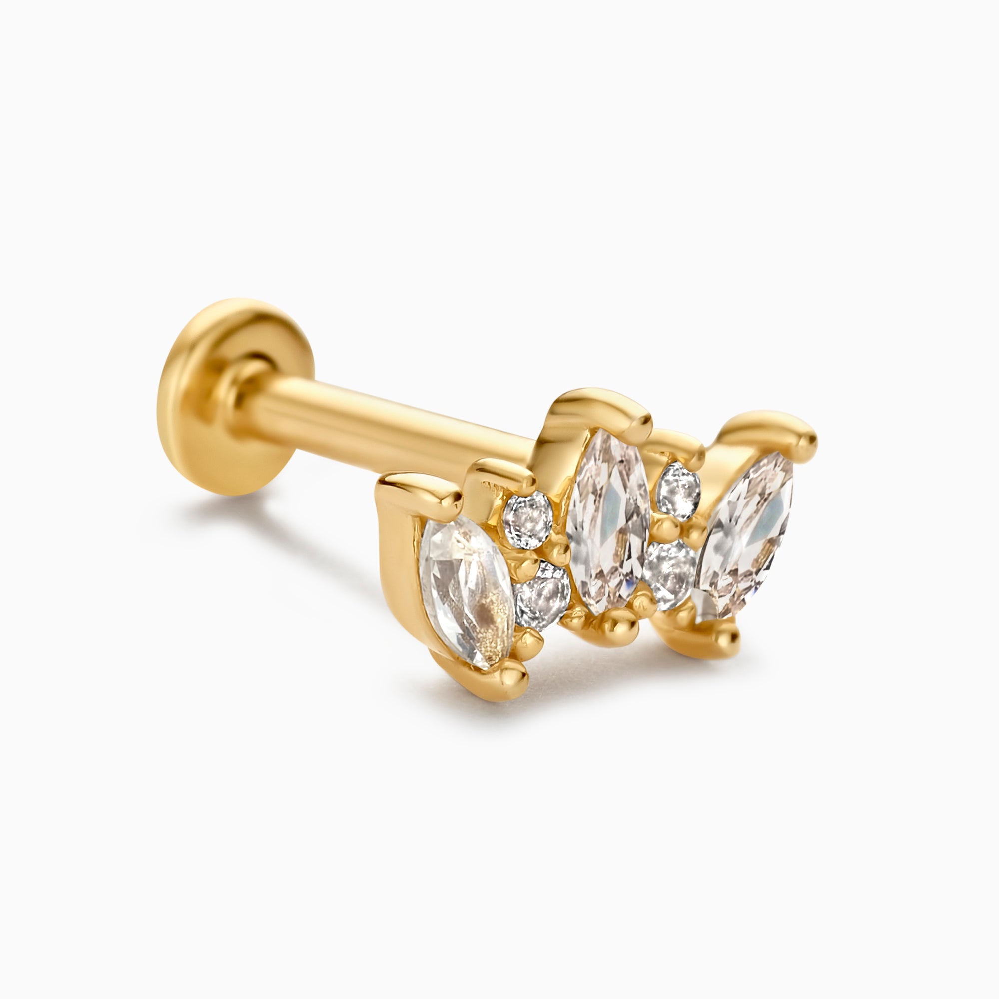 Piercings 14k solid gold | Piercing tragus - conch | Eline Rosina